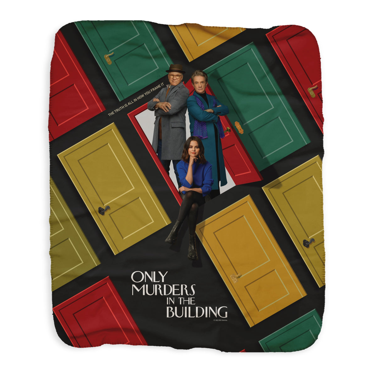 Only Murders In The Building Season 2 Key Art Sherpa Blanket | Shop Hulu