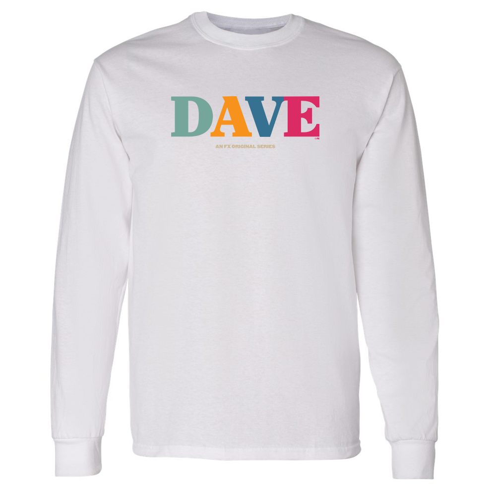 Dave Multicolor Logo Adult Long Sleeve T-Shirt | Shop Hulu