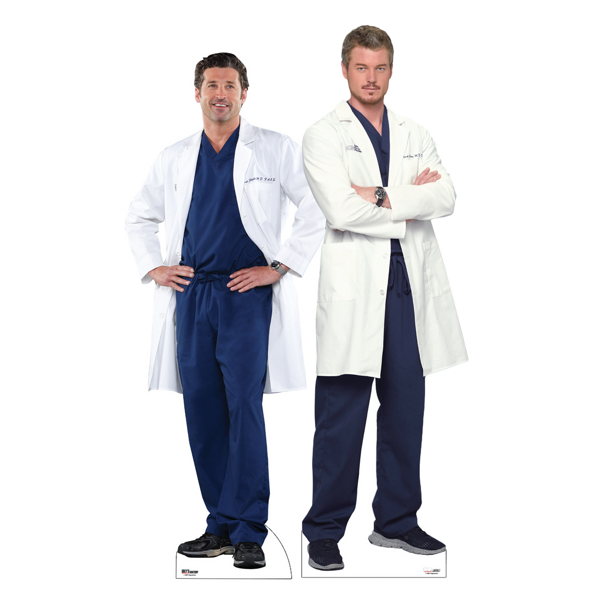 Grey's Anatomy Derek and Mark Cardboard Cutout Standees 2 Piece Bundle ...