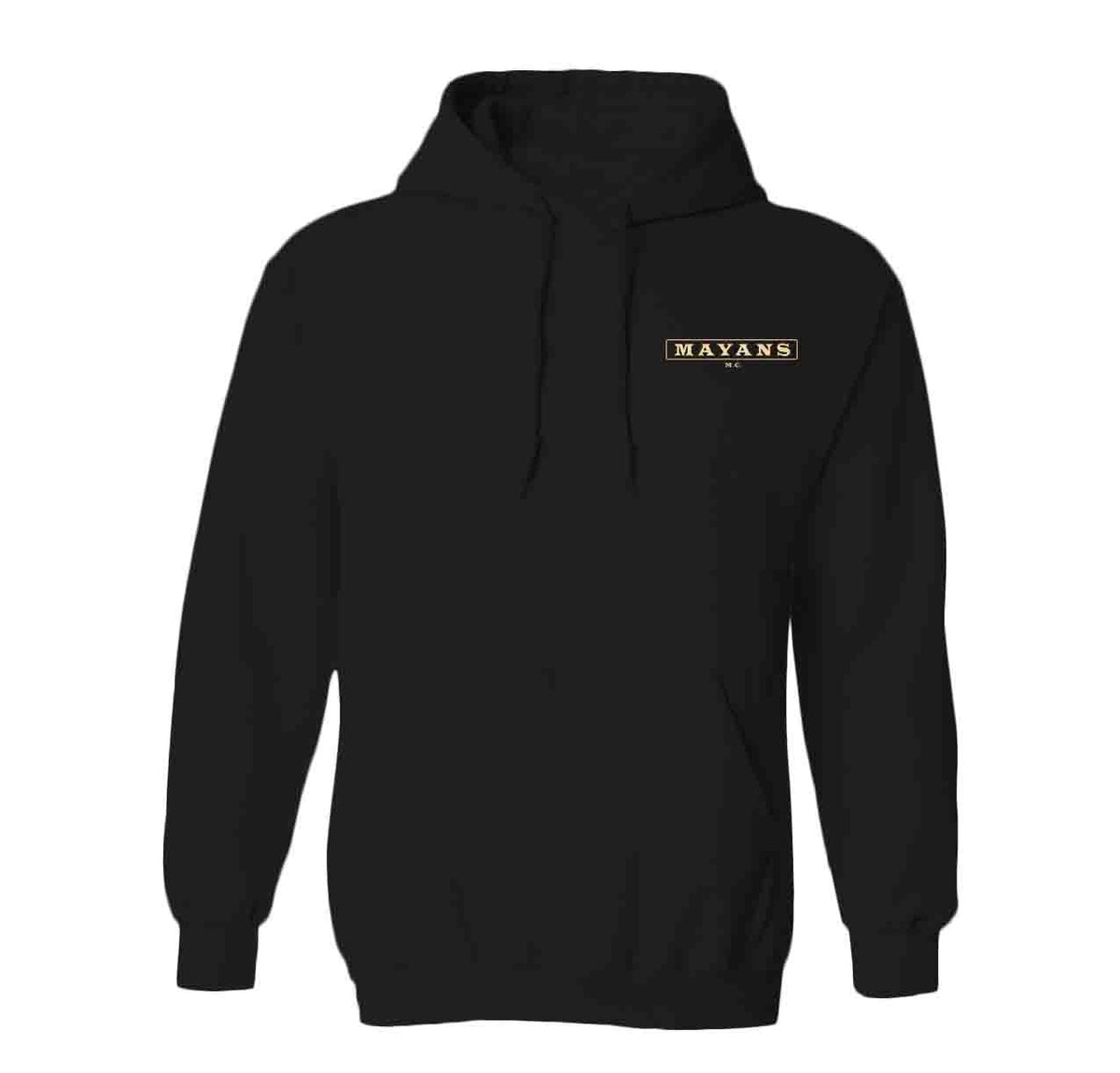 Mayans M.C. Emblem Fleece Hooded Sweatshirt | Shop Hulu