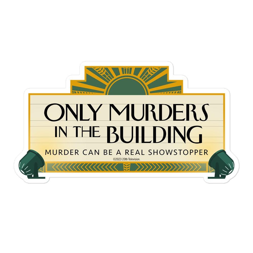 Only Murders In The Building Marquee Sticker | Shop Hulu
