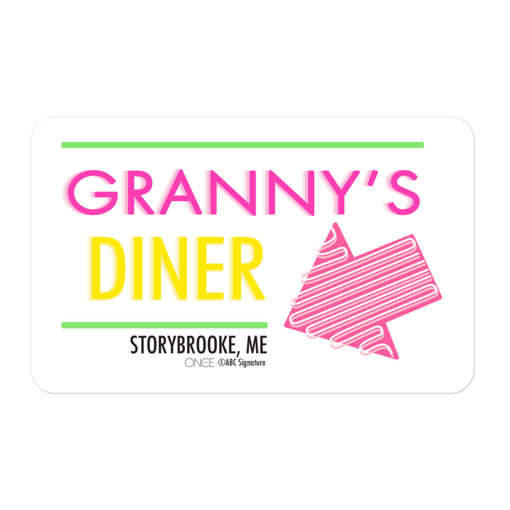 Once Upon a Time Granny's Diner Die Cut Sticker | Shop Hulu