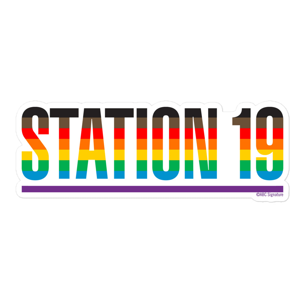 Station 19 Pride Logo Die Cut Sticker | Shop Hulu